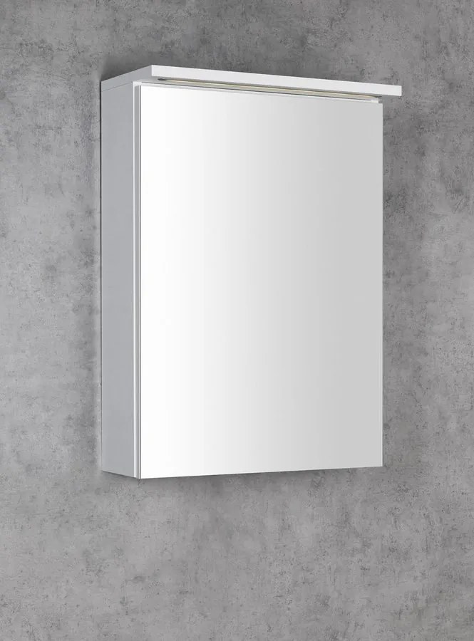 Aqualine KAWA STRIP galerka s LED osvětlením 50 x 70 x 22 cm bílá WGL50S