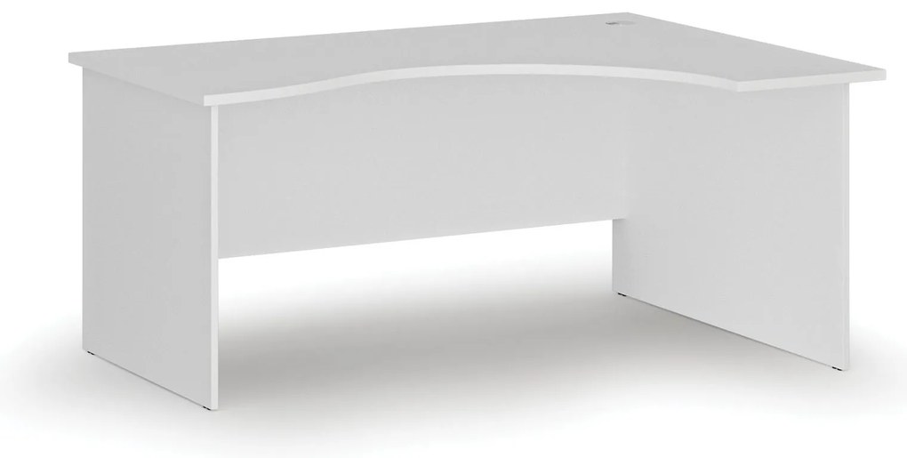 Ergonomický kancelářský psací stůl PRIMO WHITE, 160x120 cm, pravý, bílá