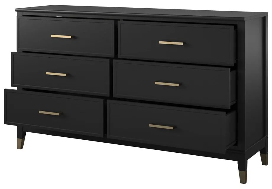 Černá komoda 144x85x41 cm Westerleigh – Støraa