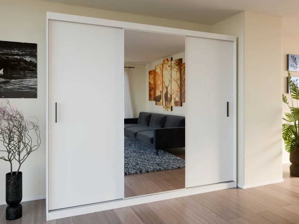 GiB Meble Šatní skříň BREGI SZ250 Barva: Votan/černá