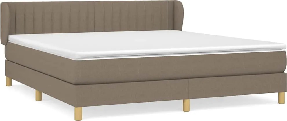 Box spring postel s matrací taupe 160x200 cm textil 3126977