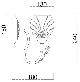 Brilagi - Nástěnná lampa MEGAPOLIS 1xE14/60W/230V zlatá