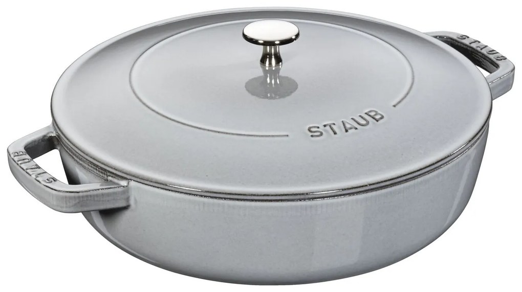 Staub Chistera kastrol s poklicí 28 cm/3,7 l šedý, 12612818