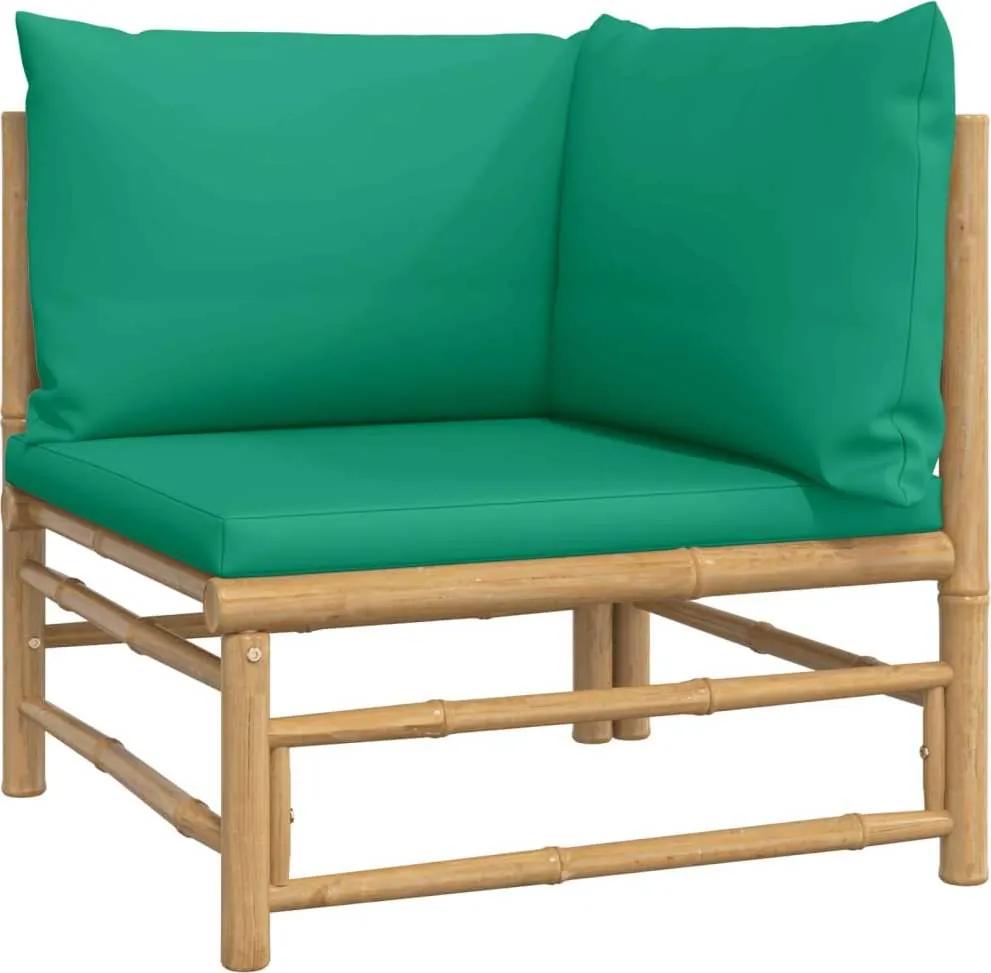 vidaXL 6dílná zahradní sedací souprava s poduškami bambus [3155154] Barva polštáře: Taupe