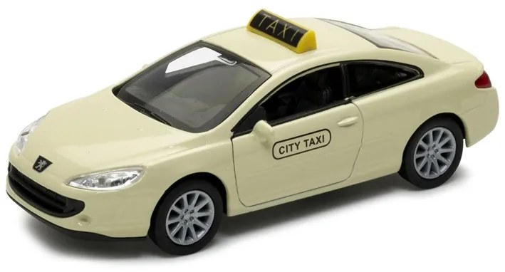 Welly Peugeot Coupe 407 Taxi 1:34 krémové