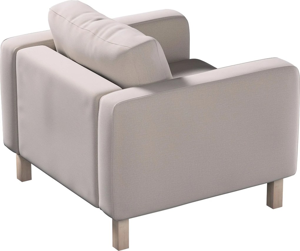 Potah na křeslo IKEA Karlstad, krátký barva béžová látka sametová