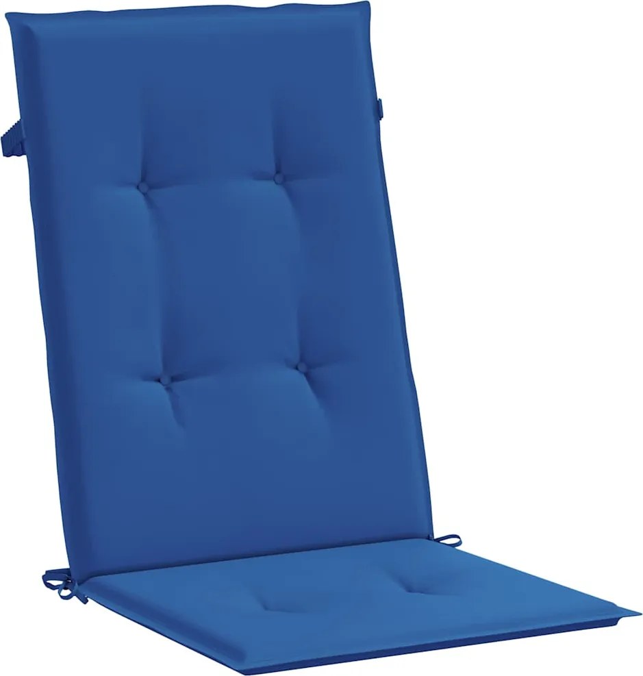 Podušky na židli vysoké opěradlo 4ks královsky modré 120x50x3cm 314117