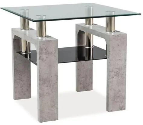 Konferenční stolek Lisa IV, čirá / šedá