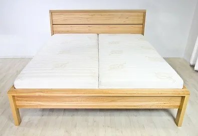 Postel Postelia MILANO Dub 160x200 - dřevěná postel z masivu o šíři 4 cm