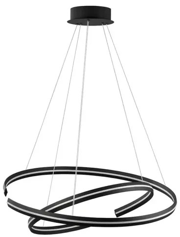 LED lustr Torrente 80 černé
