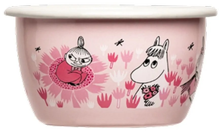 Smaltovaná miska Moomin Girls Pink 3 dl Muurla