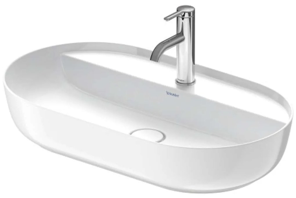 Duravit Luv - Umyvadlo na desku, 70x40 cm, bez přepadu, s otvorem pro baterii, WonderGliss, bílá 03807000001
