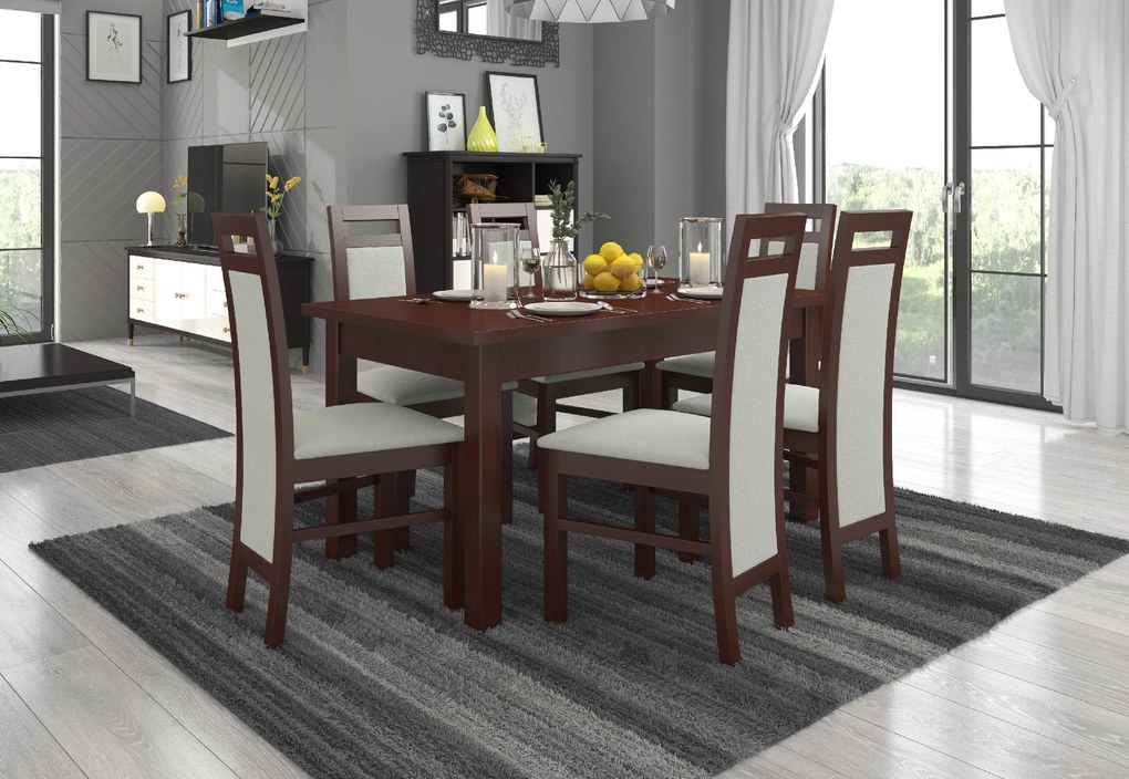 ADRK Furniture Sada stolu s židlemi RODOS 14 SE-ROD-14-DW-B037
