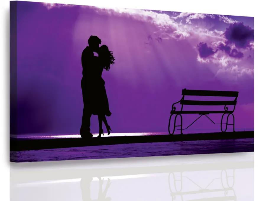 Malvis ® Obraz - Romantika ve fialové Velikost: 120x80 cm