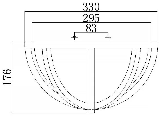 Elstead FE-ALLIER-F-LW - Stropní svítidlo ALLIER 2xE27/60W/230V dub