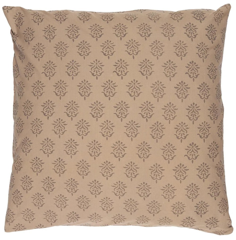 IB LAURSEN Povlak na polštář Milky Brown Block 50×50 cm, hnědá barva, textil