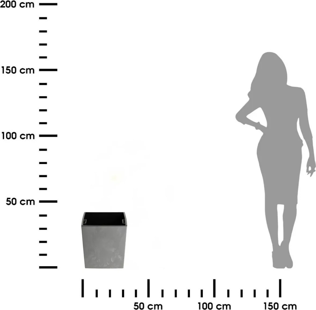 Květináč FLORE Beton 30,5x29,5x29,5 cm šedý