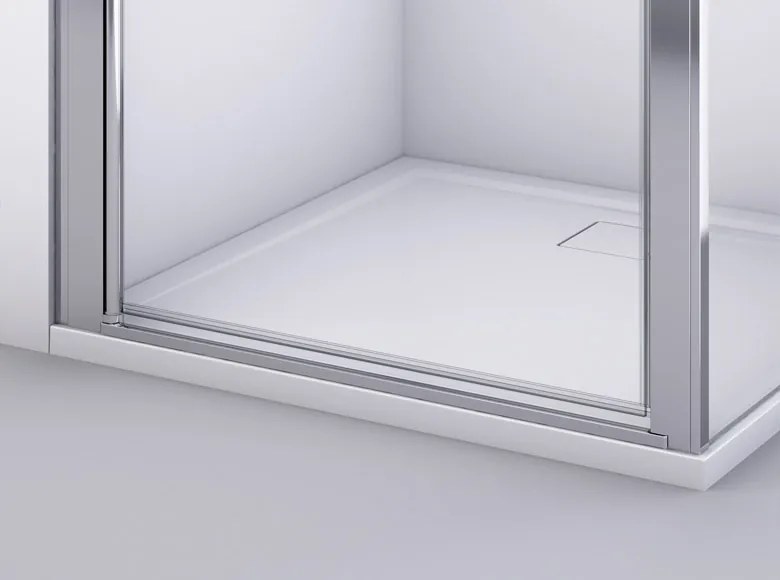 Sanswiss DIVERA D22T1 jednokřídlé sprchové dveře 100 cm Šířka: 1000 mm, Profil: Aluchrom, Sklo: Hladké čiré