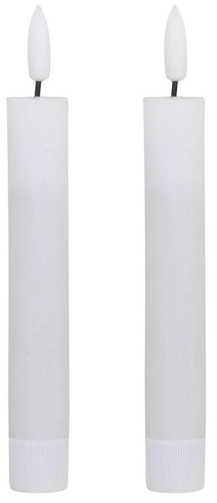 Chic Antique Vosková LED svíčka - set 2 ks, bílá barva, plast, vosk