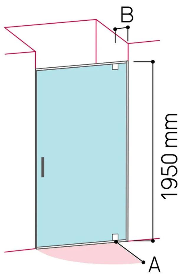 Glass 1989 Isy - Sprchový kout otevíravé dveře do niky nebo v kombinaci s boční stěnou, velikost 90 cm, profily chromové, čiré sklo,…