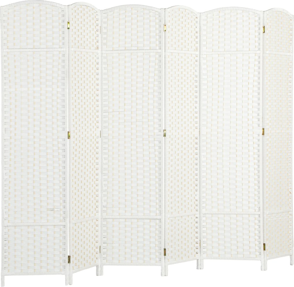 HOMCOM 6-panelový rozdělovač místností 240x170 cm skládací dělicí stěna pro obývací pokoj, ložnici a kancelář
