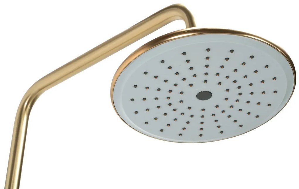 Sprchový set Rea Verso zlatý - vanová baterie, ruční a dešťová sprcha