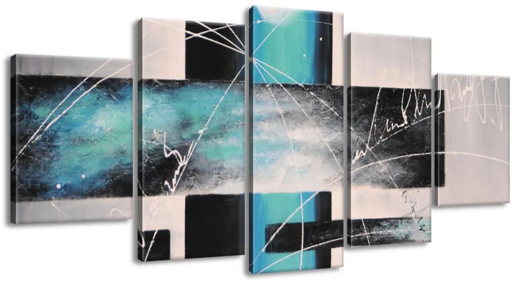 Gario Ručně malovaný obraz Nebeské šílenství - 5 dílný Rozměry: 150 x 70 cm
