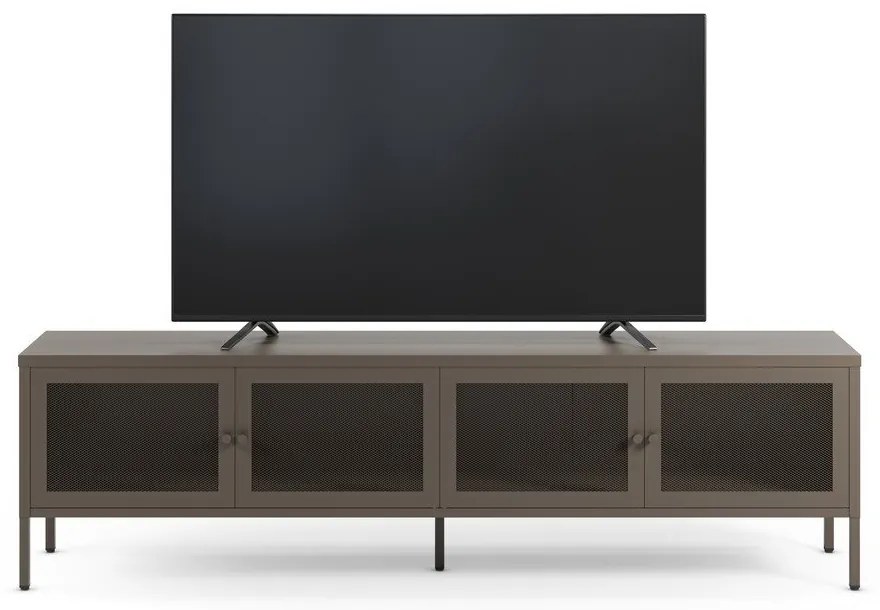 Šedý kovový TV stolek 160x50x35 cm Fayna – Marckeric