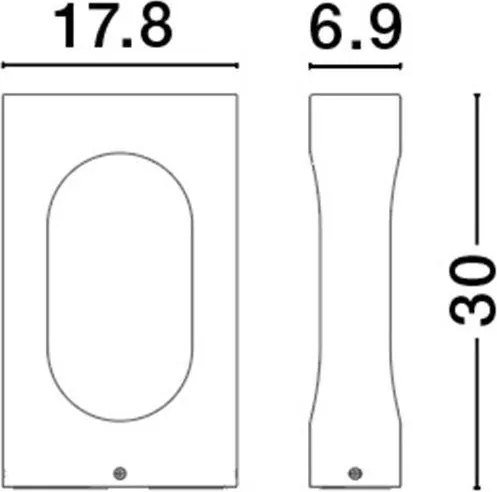 NV 9002840 Venkovní sloupkové svítidlo PORTAL černý hliník a akryl LED 13.5W 3000K 220-240V 296st. IP54 - NOVA LUCE
