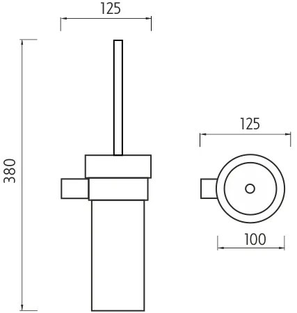 Nimco WC štětka NAVA - NA 28094W