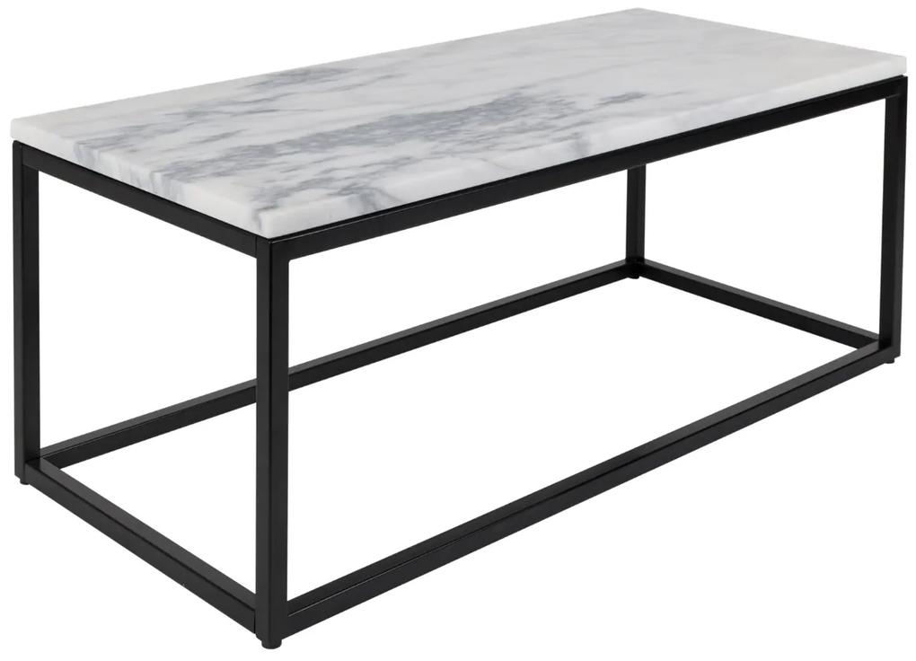 OnaDnes -20% Bílý mramorový konferenční stolek ZUIVER MARBLE POWER 90 x 40 cm