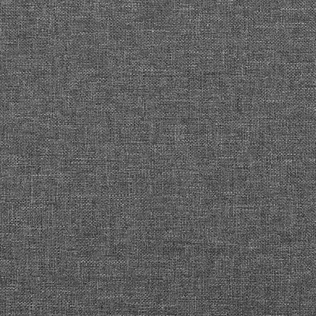 Čelo postele typu ušák tmavě šedé 203x23x118/128 cm textil 3118413