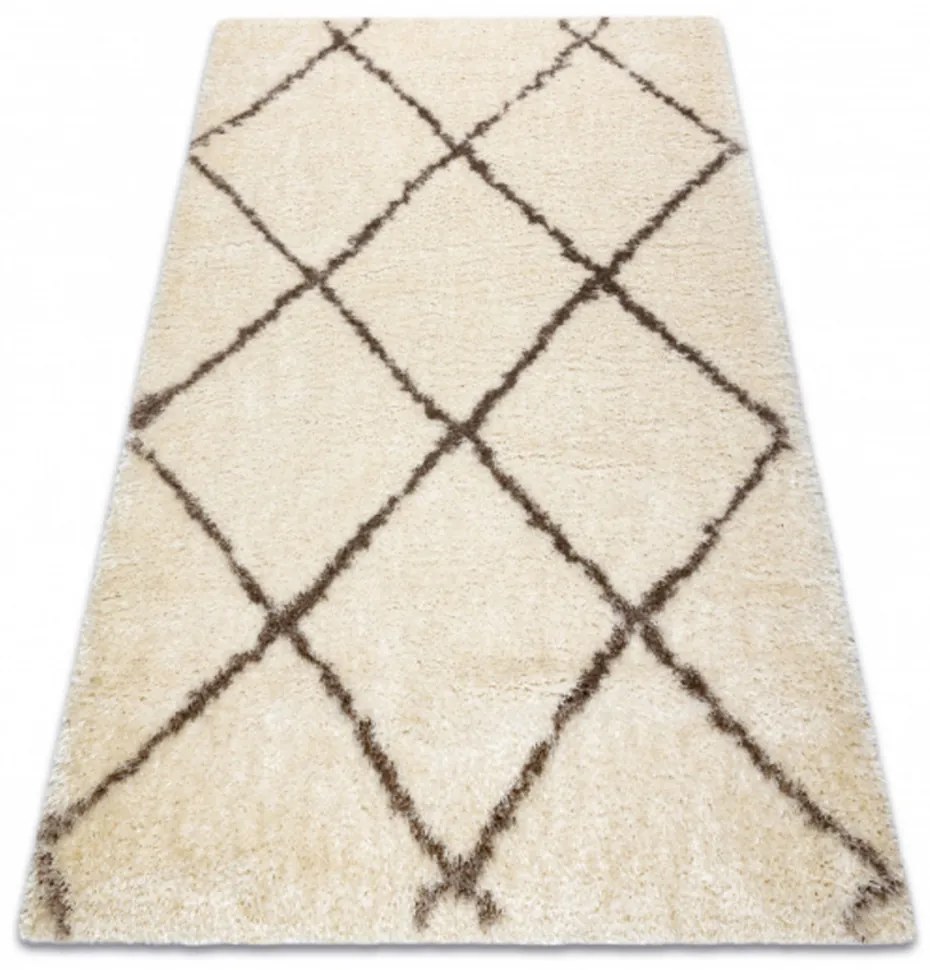 Kusový koberec shaggy Flan krémový, Velikosti 160x220cm