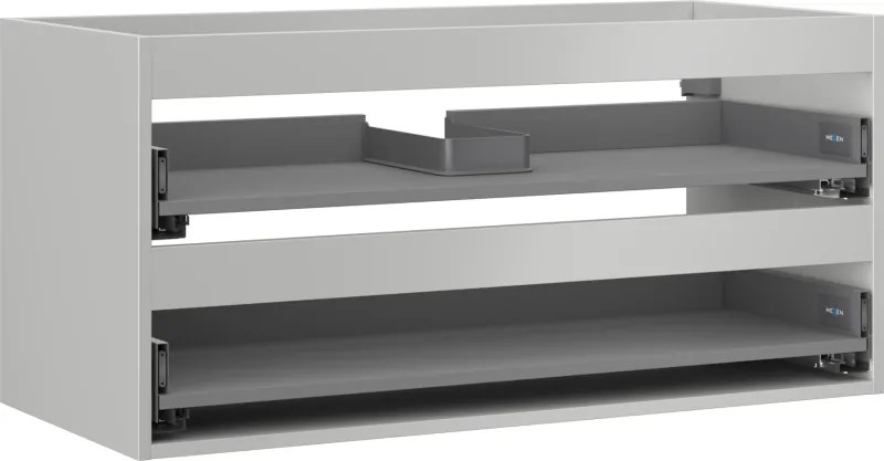 Mexen Box-A, závěsná skříňka 100 cm, 2 zásuvky, šedá matná, 91AX0-1000-470-2-62
