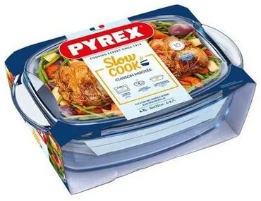 Pyrex Skleněná zapékací mísa s víkem, 6,7 l