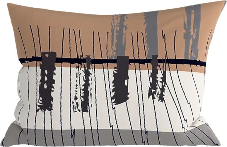 Polybavlněný povlak na polštář PINIA POLY 50x70 cm, šedý
