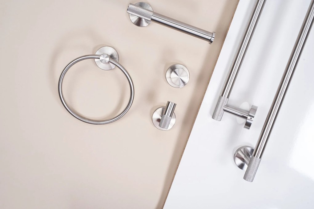 Rea Modern, koupelnový věšák na ručník 26,5cm, 6610a, broušená ocel, REA-98014
