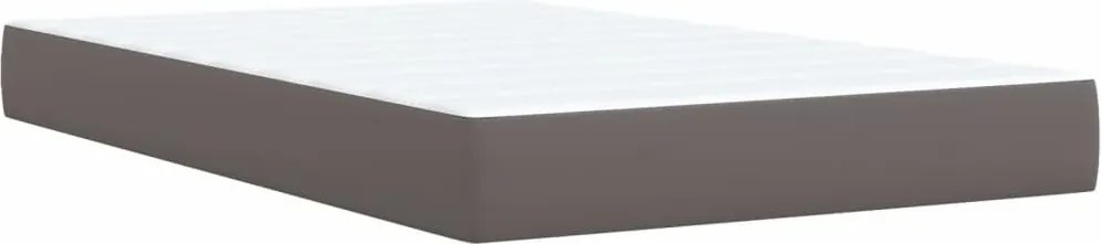 Box spring postel s matrací šedá 120x190 cm umělá kůže 3285203