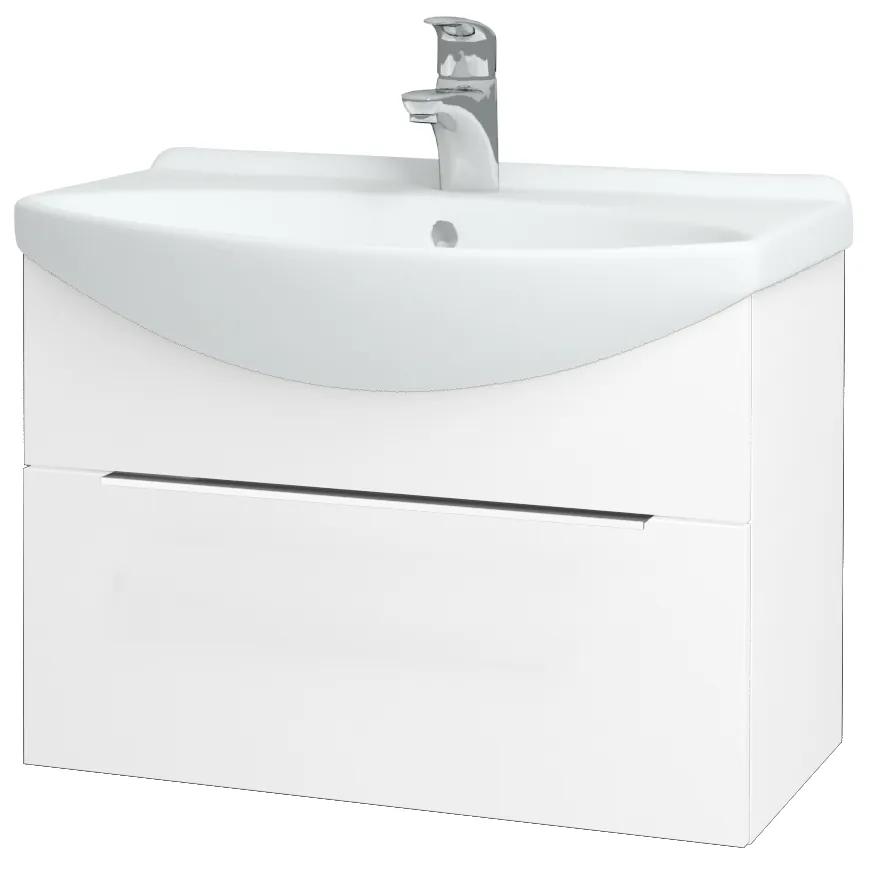 Dřevojas Koupelnová skříň TAKE IT SZZ 65 Varianta: N01 Bílá lesk / Úchytka T01 / D06 Ořech