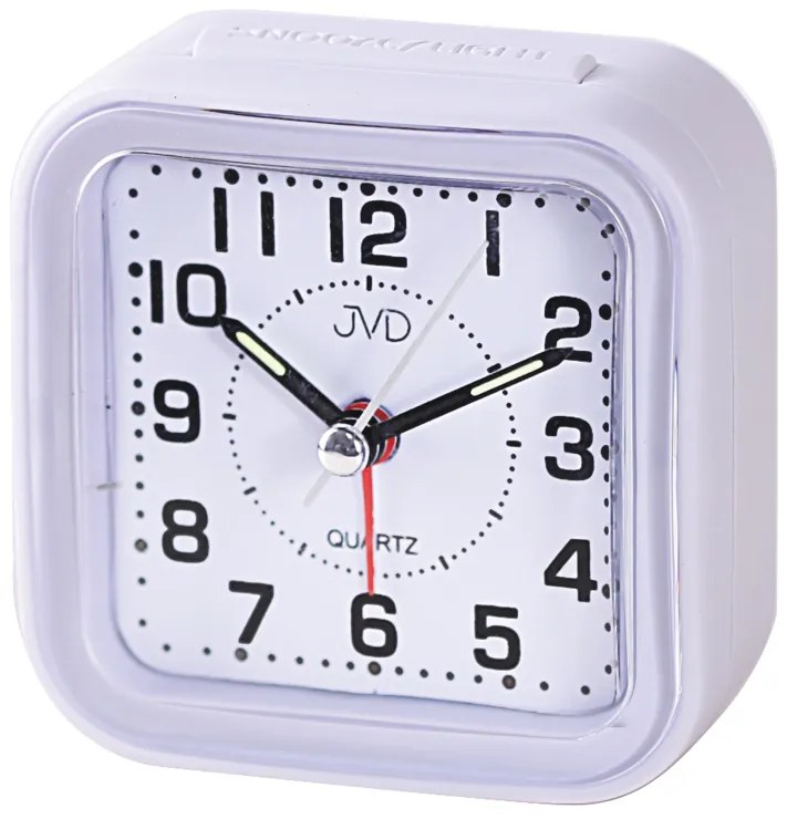 JVD Levný analogový ručkový bílý budík JVD SRP6808.3 s osvětlením