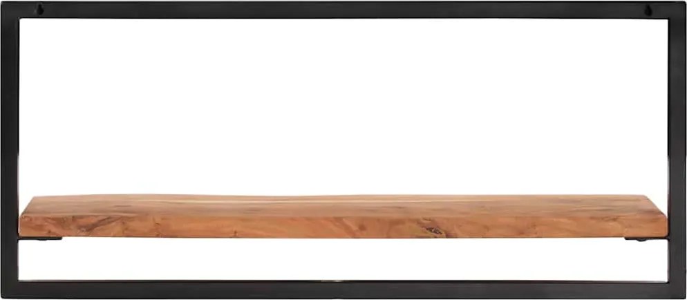 Nástěnné police 2 ks 80 x 24 x 35 cm masivní akácie a ocel 338458