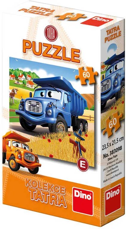 DINO Puzzle 60 dílků TATRA Auta skládačka 24x22cm 6 druhů dn383098