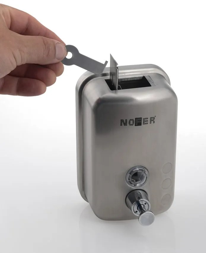 NOFER NOFER, Dávkovač mýdla 600ml, lestěná nerez, 03001.06.B
