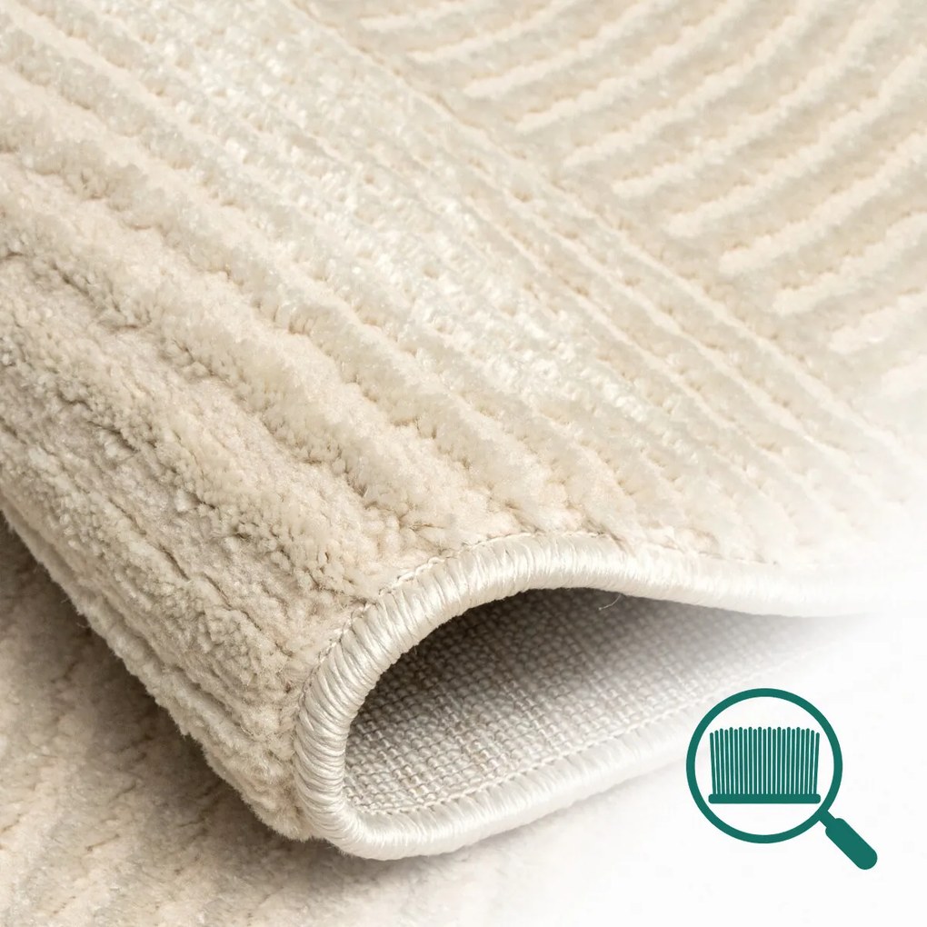 Angel Carpet, Kusový koberec Zafiro 25 Beige, 60x110, béžová, kancelář