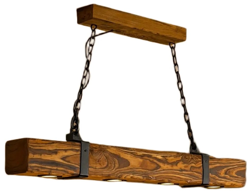 Lustr z trámu WOOD 120 cm/4xGU10