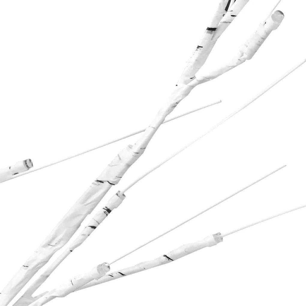 vidaXL Bílá bříza 672 teplých bílých LED diod 400 cm [345147]