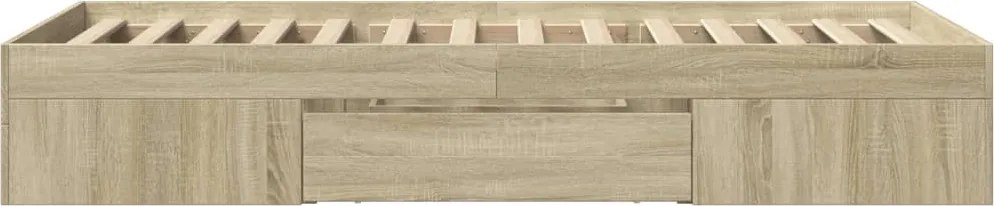 Rám postele bez matrace dub sonoma 75 x 190 cm kompozitní dřevo 3295529