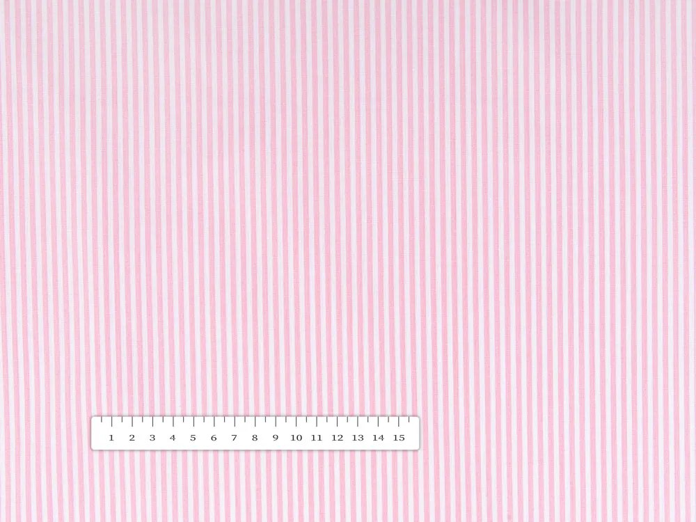 Biante Bavlněný běhoun na stůl Sandra SA-255 Růžovo-bílé proužky 45x120 cm