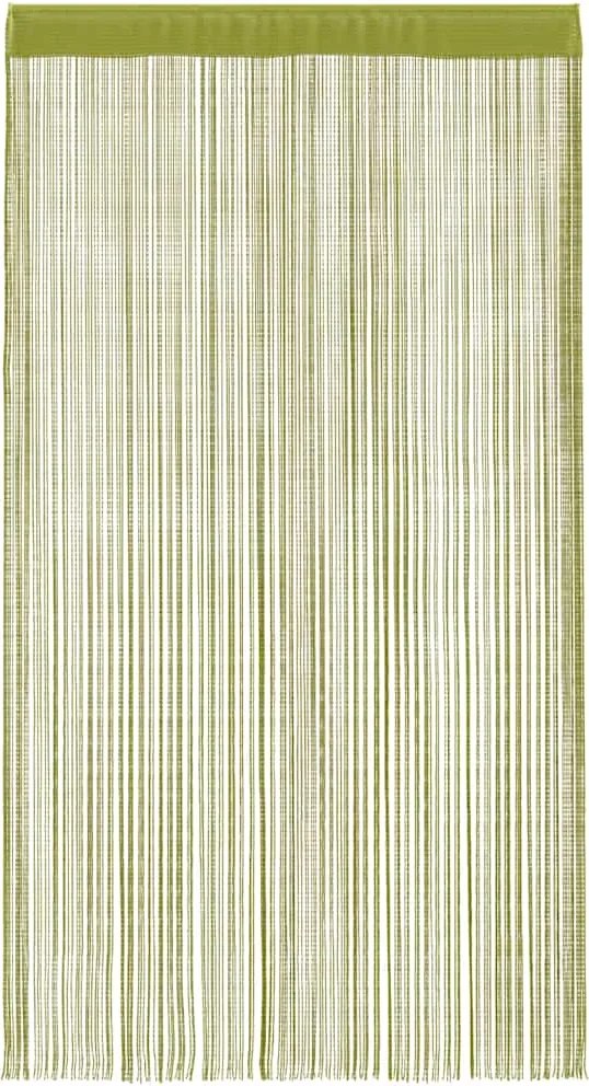 Provázkové záclony, 2 ks, 140x250 cm, zelená 132413