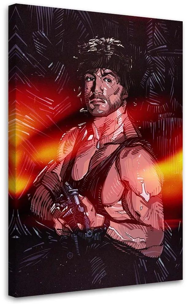 Gario Obraz na plátně Rambo, Sylvester Stallone - Nikita Abakumov Rozměry: 40 x 60 cm